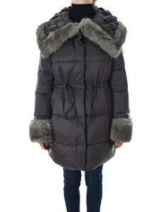 Сиви, едноцветни, плюс размер, с цип пухенки MODA PIU ANNA, с доставка ...