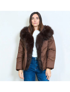Кафяви, зимни, къси пухенки MODA PIU ANNA - GLAMI.bg