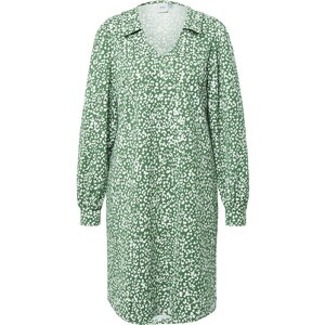 ICHI Рокля тип риза 'KATE' тревнозелено / бяло - GLAMI.bg