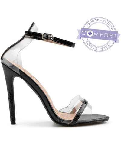 Сиви дамски обувки Tendenz, с висок ток - GLAMI.bg