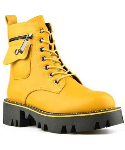 Жълти, спортно-елегантни дамски обувки Tendenz - GLAMI.bg