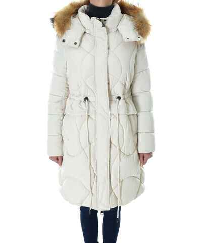 Дълги, ватирани мъжки ватирани якета MODA PIU ANNA, с детайл от козина ...