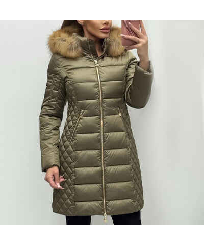 Каки, зимни, едноцветни, с цип пухенки MODA PIU ANNA, с качулка - GLAMI.bg
