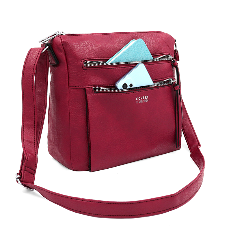 Coveri Collection Чанта за през рамо с 2 големи отделения - тъмна ...