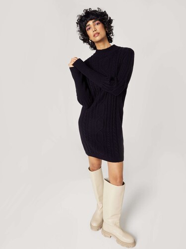 florence by mills exclusive for ABOUT YOU Плетена рокля 'Indira' черно ...