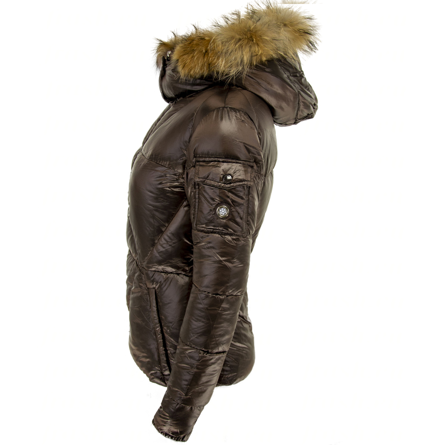 Moda Piu Anna Зимно дамско яке с естествен косъм Ft6785 - XXL - GLAMI.bg