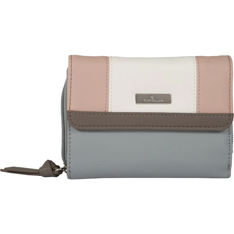 TOM TAILOR Портмоне 'Juna' опушено синьо / розе / бяло - GLAMI.bg