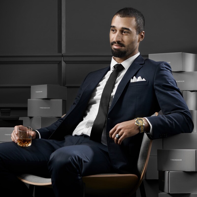 Trendhim Едноцветна черна вратовръзка 6 см - GLAMI.bg