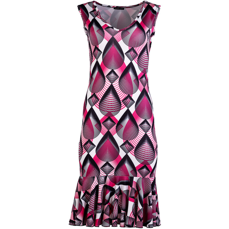 Andrews Ladies Трикотажна дамска рокля без ръкав, с волан в долната ...