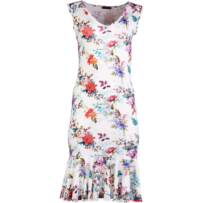 Andrews Ladies Трикотажна дамска рокля без ръкав, с волан в долната ...