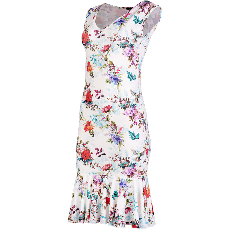 Andrews Ladies Трикотажна дамска рокля без ръкав, с волан в долната ...