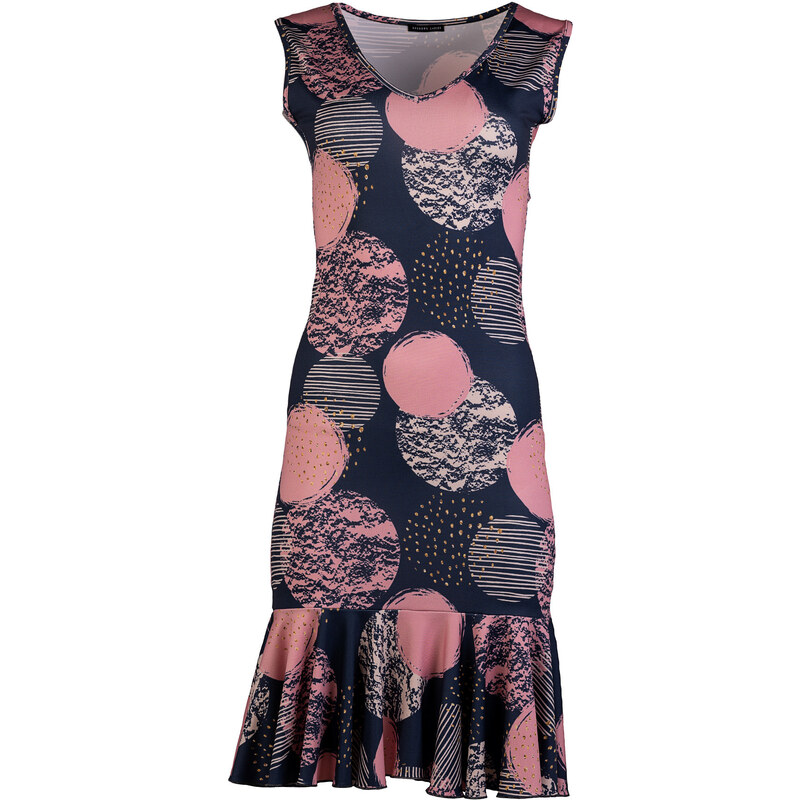 Andrews Ladies Трикотажна дамска рокля без ръкав, с волан в долната ...