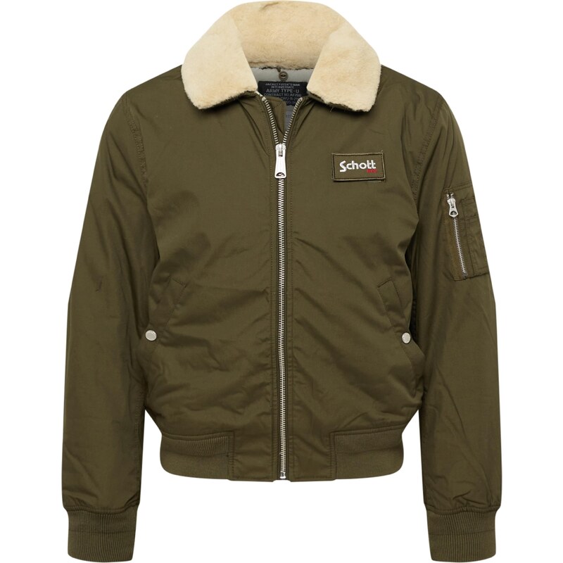 Schott NYC Преходно яке 'B18' бежово / каки - GLAMI.bg