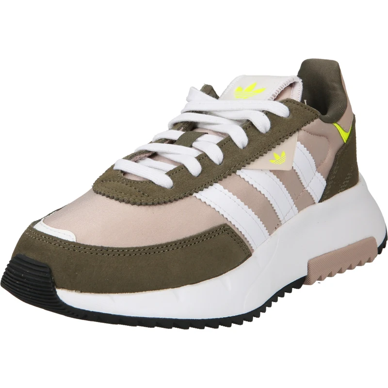 ADIDAS ORIGINALS Сникърси 'RETROPY F2' жълто / маслина / пудра / бяло ...