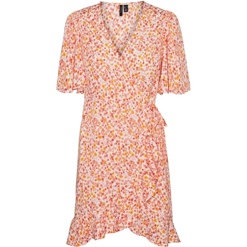 VERO MODA Рокля Vmemma Henna Ss Short Wrap Dress Wvn Ga 10290762 13 ...
