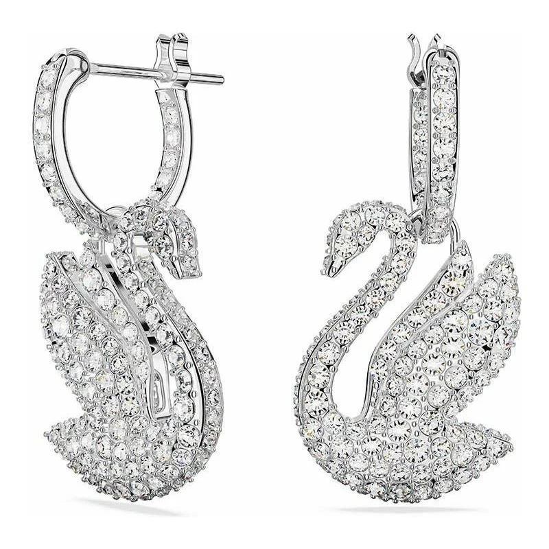 Обици Swarovski 5647545 ICONIC SWAN - GLAMI.bg