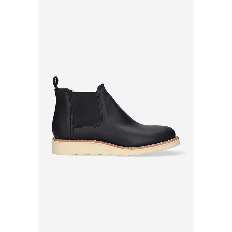 Кожени боти челси Red Wing в черно с равна подметка - GLAMI.bg