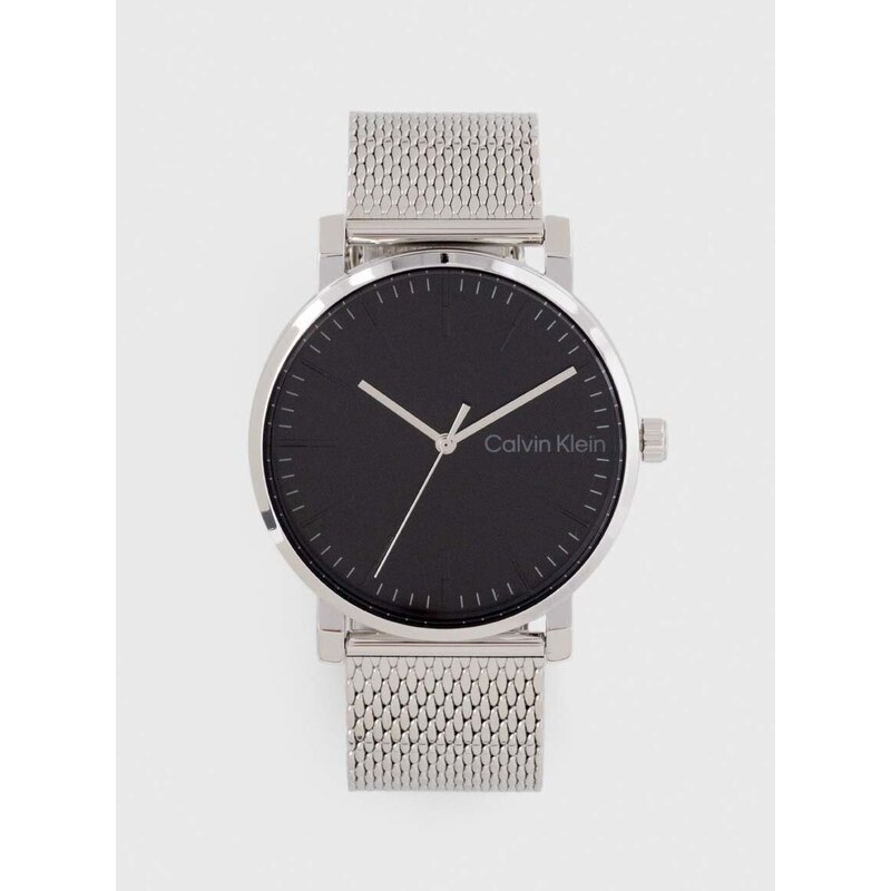 Часовник Calvin Klein 25200260 мъжки в сребристо - GLAMI.bg