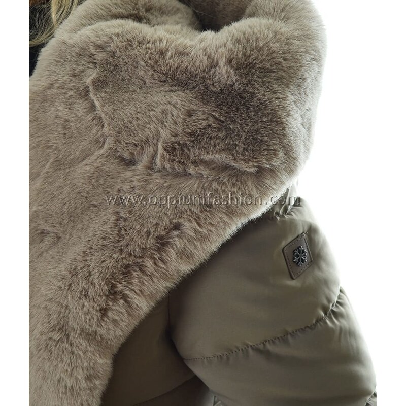 MODA PIU ANNA Елегантно Дамско бежово яке с пух - GLAMI.bg