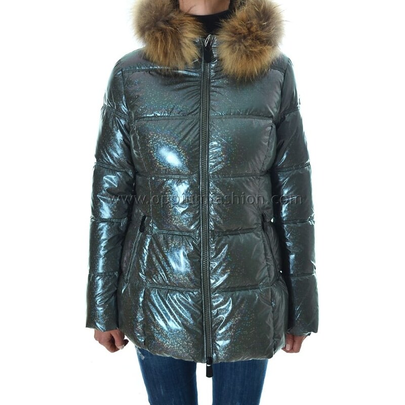 MODA PIU ANNA Ефектно дамско зелено зимно яке средна дължина - GLAMI.bg