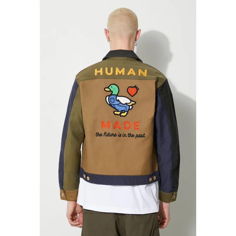 Яке Human Made Zip-Up Work в тъмносиньо преходен модел HM26JK006 - GLAMI.bg
