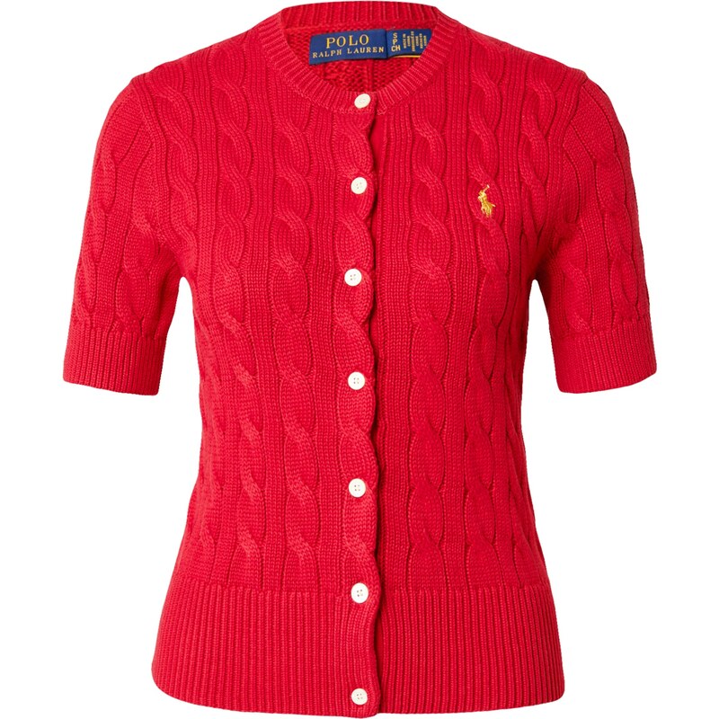 Polo Ralph Lauren Плетена жилетка златистожълто / ярко червено - GLAMI.bg