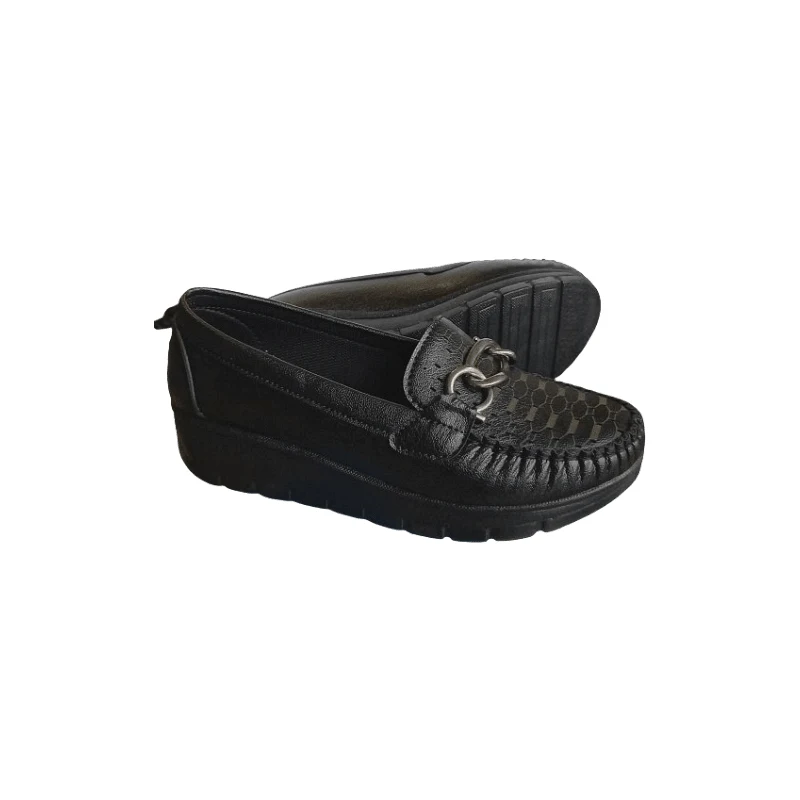 Дамски черни мокасини Ezel Shoes за широки крака - GLAMI.bg