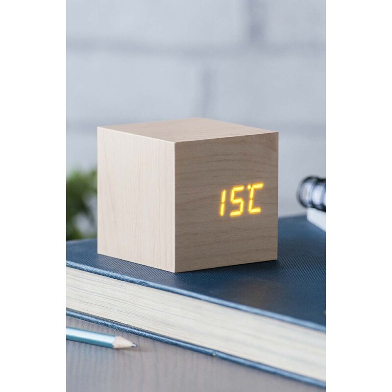 Настолен часовник Gingko Design Cube Click Clock - GLAMI.bg