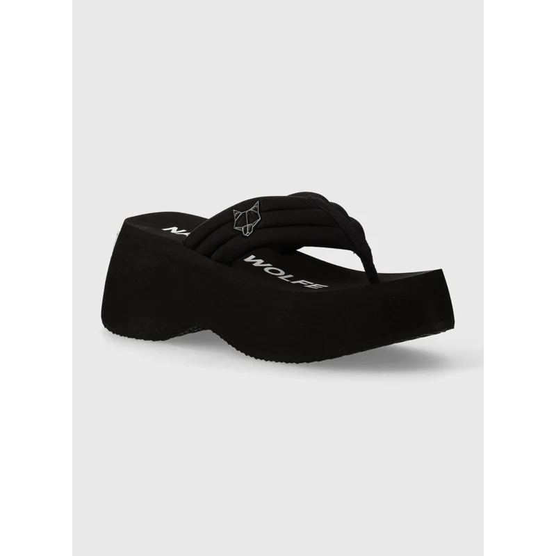 Джапанки Naked Wolfe Damsel в черно с платформа - GLAMI.bg
