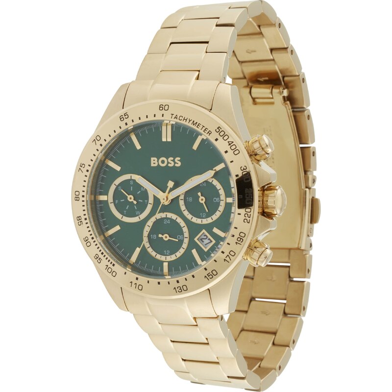 BOSS Black Аналогов часовник 'NOVIA' злато / тъмнозелено - GLAMI.bg