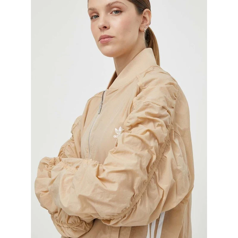 Яке adidas Originals в бежово преходен модел с уголемена кройка IY3422 ...