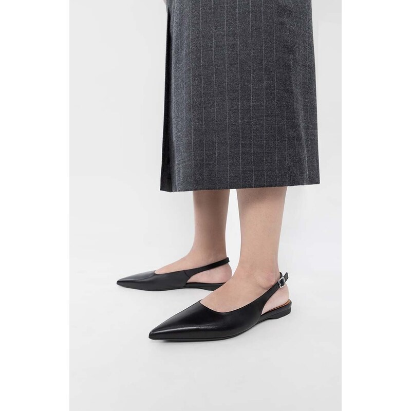 Кожени балеринки Vagabond Shoemakers HERMINE в черно с отворена пета 5733-101-20 - GLAMI.bg