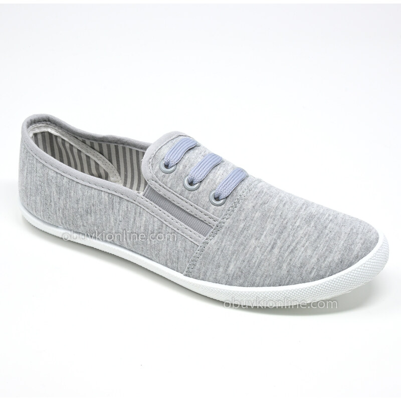 Xcess Дамски гуменки с ластик сиви - GLAMI.bg