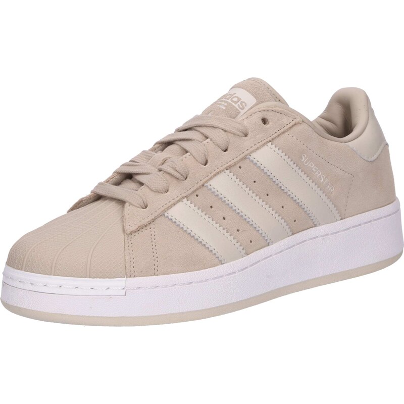 ADIDAS ORIGINALS Ниски маратонки 'SUPERSTAR' тъмнобежово / бял памук ...