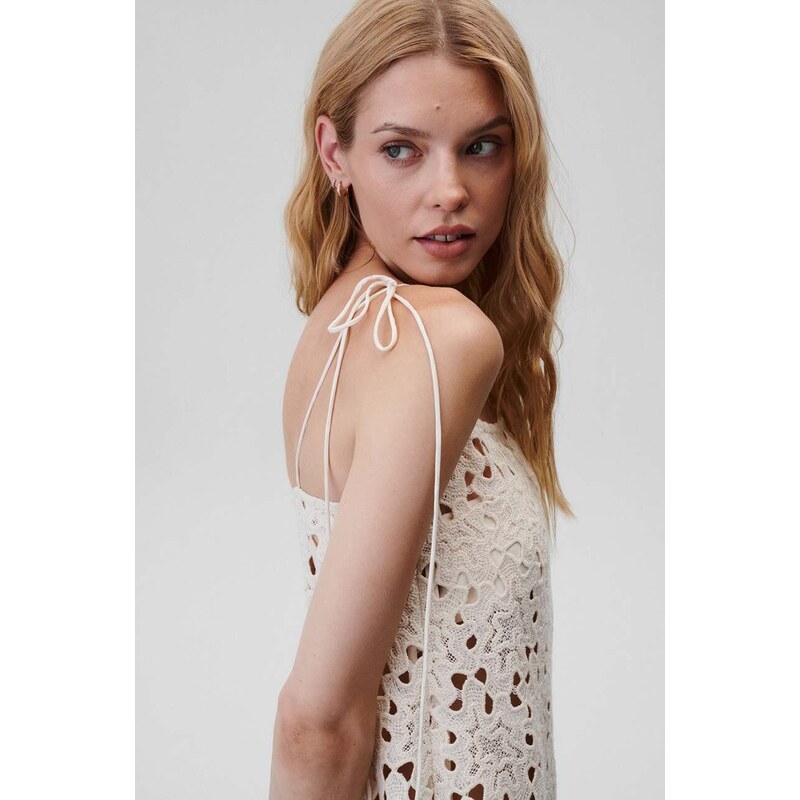 Рокля Undress Code Hebe в бяло среднодълга със стандартна кройка - GLAMI.bg