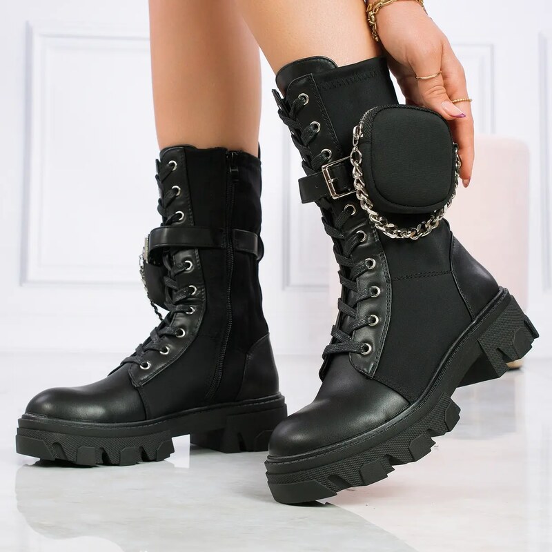 Obuvnazona Черни дамски боти QT30 black - GLAMI.bg