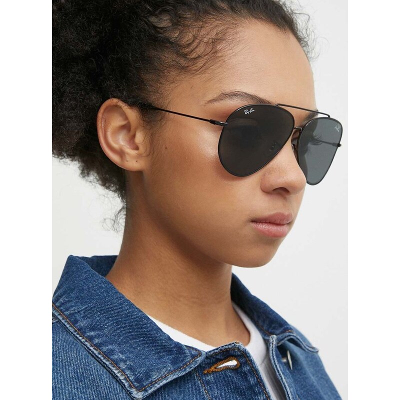 Слънчеви очила Ray-Ban 0RBR0101S AVIATOR REVERSE в черно 0RBR0101S ...