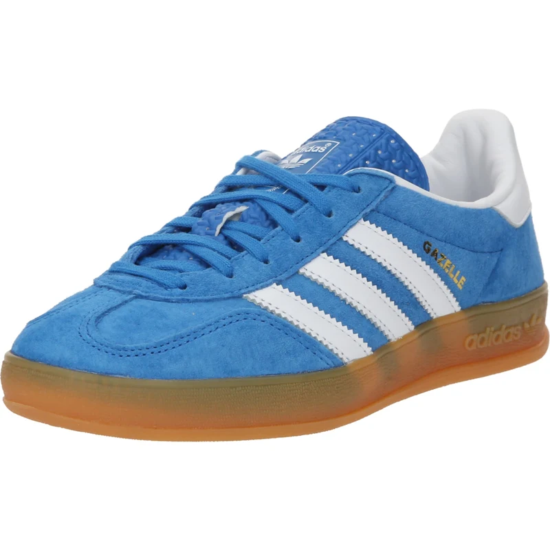 ADIDAS ORIGINALS Ниски маратонки 'GAZELLE' кралско синьо / злато / бяло ...
