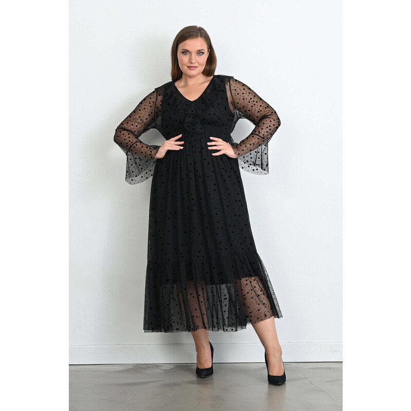 Bubble Chic Елегантна рокля на точки от тюл - GLAMI.bg