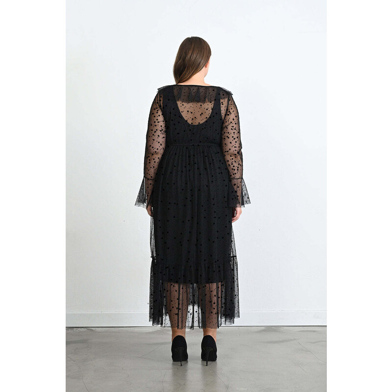 Bubble Chic Елегантна рокля на точки от тюл - GLAMI.bg