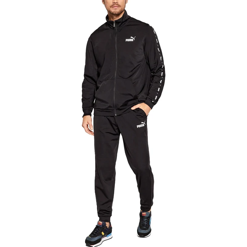 PUMA Tape Poly Tracksuit Black - GLAMI.bg